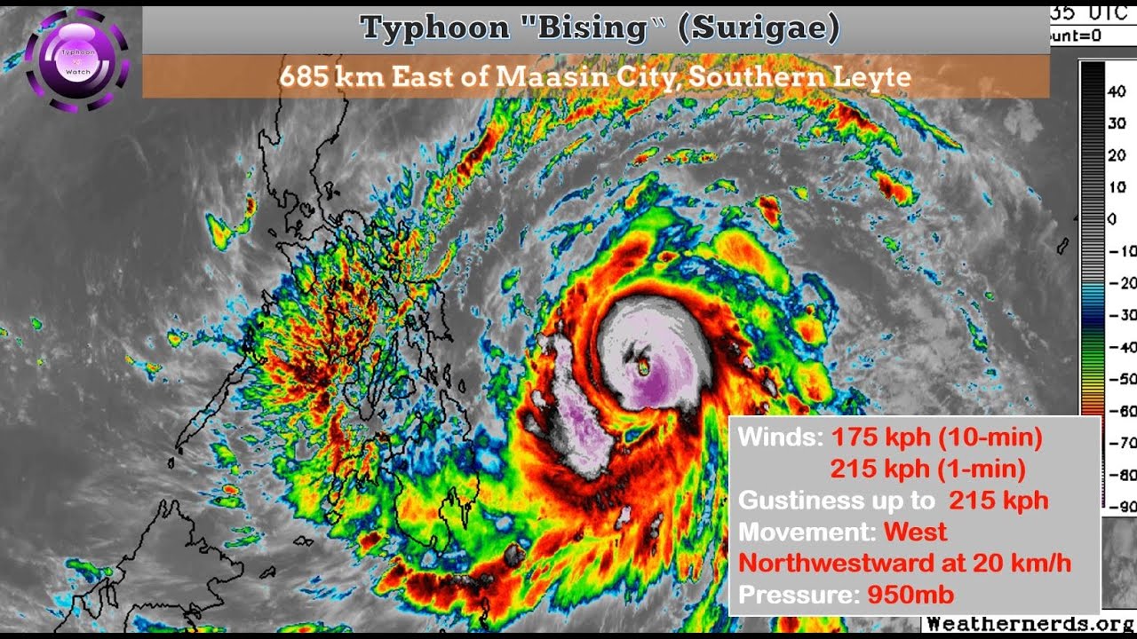 Weather Update | April 17 2021 | Bagyong Bising (Typhoon Surigae) - YouTube