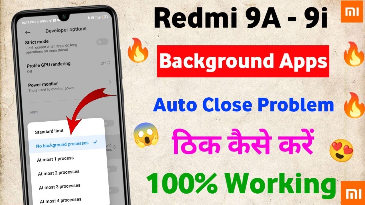 Redmi 9A Background apps auto close problem | how to fix | 100% working ...