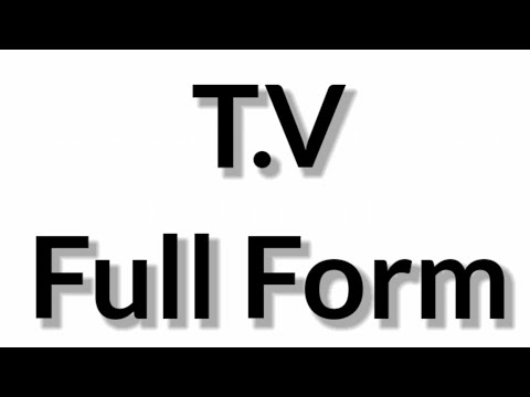 TV Full Form || TV || Full Form || TV Meaning - YouTube