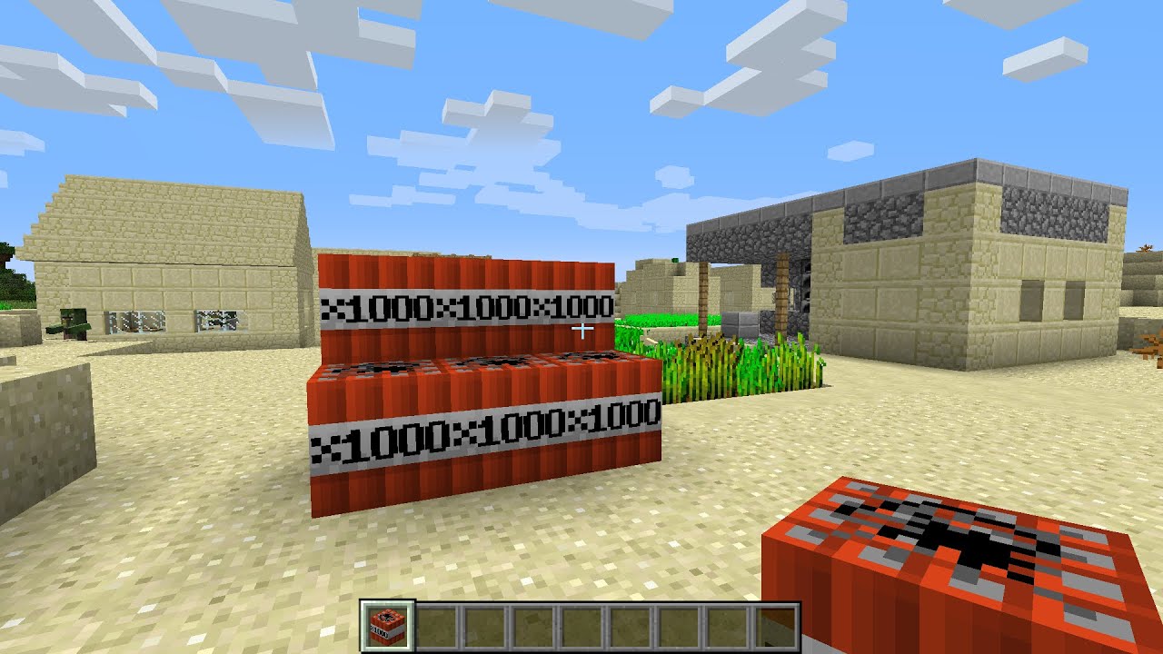 Minecraft - Mega 1000x TNT Nuke vs Desert Village - YouTube