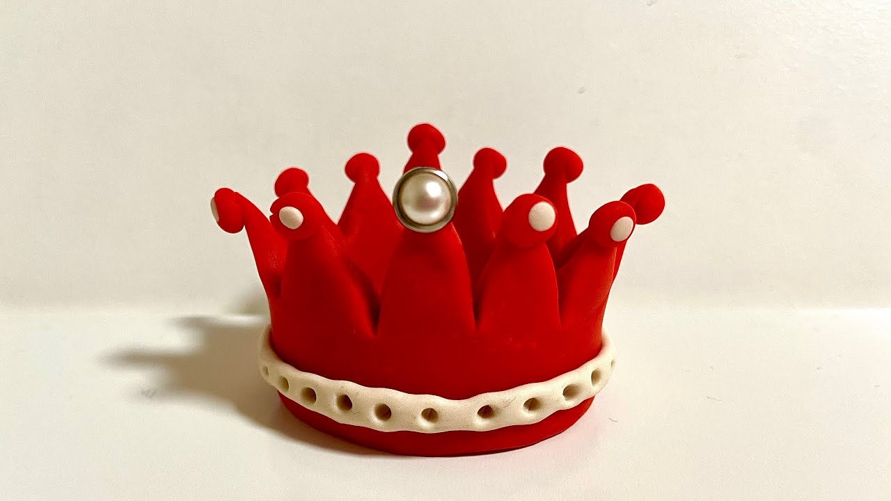 ️ Clay with me- how to make a crown / model craft tutorial super easy ...