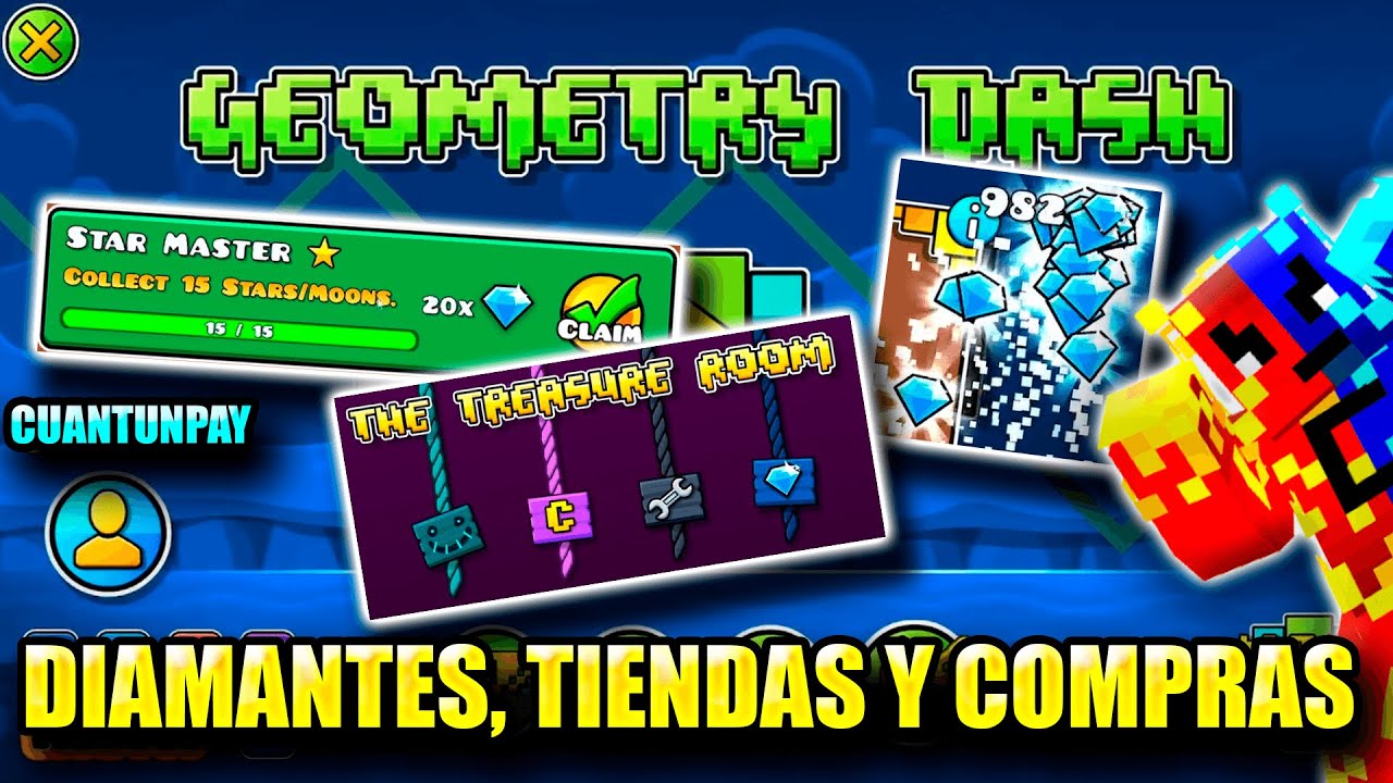 Diamantes, Tiendas y Compras en GEOMETRY DASH - YouTube