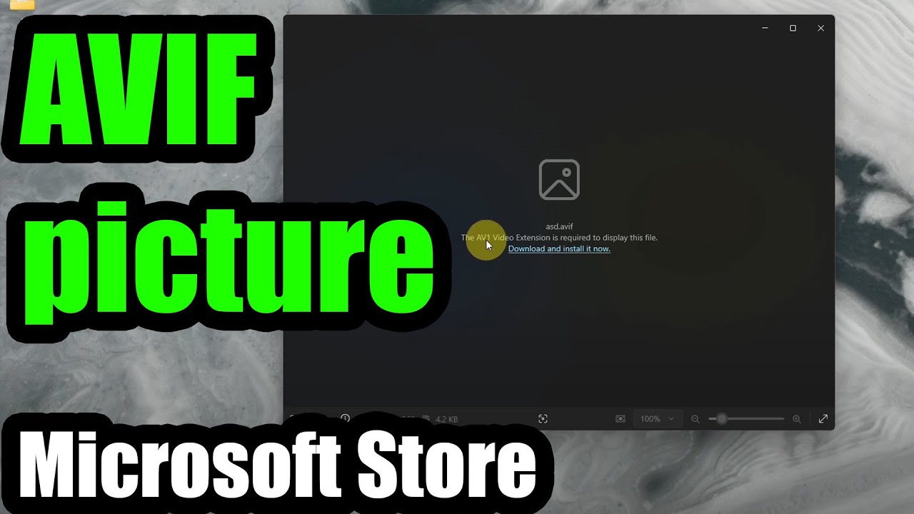 How to open AVIF pictures (Photos, AV1 video extension is required ...