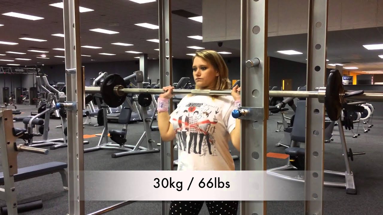 10 August 2014 - Overhead Press up to 71.5lbs - Girl Weightlifter - YouTube