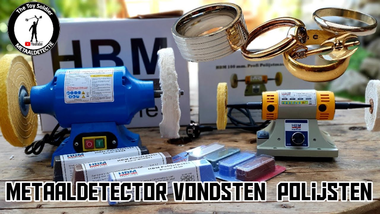 Metaaldetector vondsten polijsten met een polijstmachine - YouTube