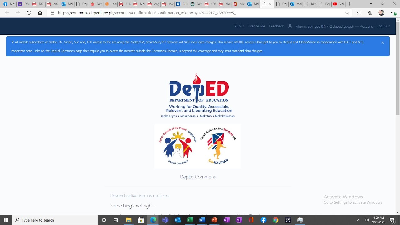HOW TO ACTIVATE DEPED COMMONS ACCOUNT - YouTube
