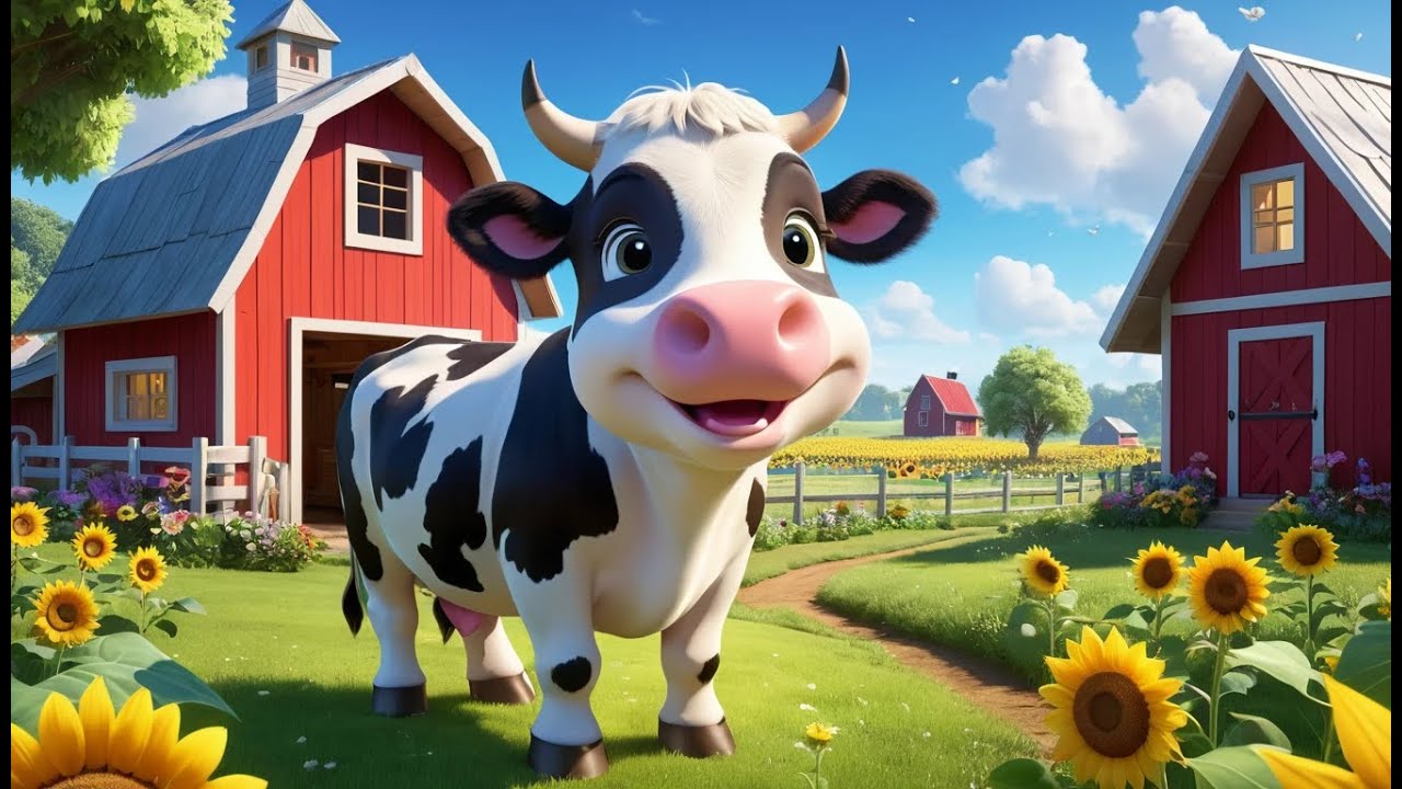 Baby Cow Goes Moo Moo Moo | Adorable Cow Song for Toddlers | Fun Farm ...