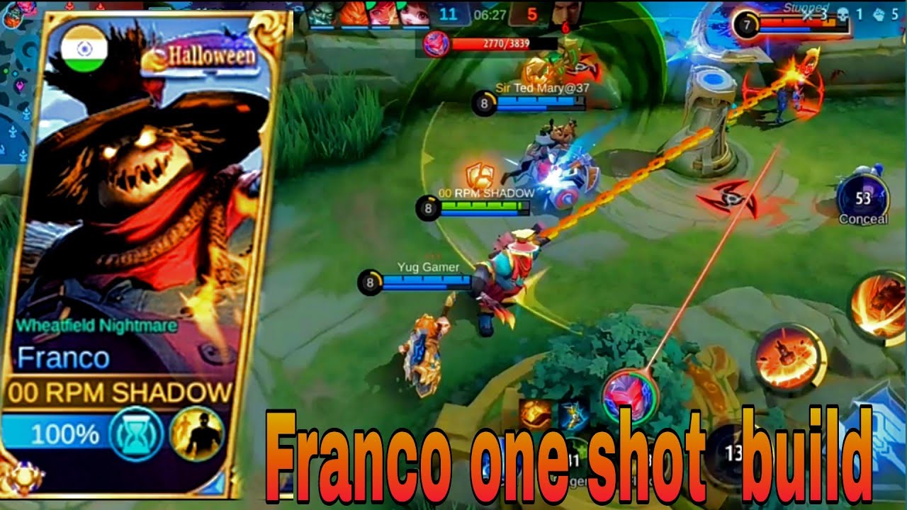 FRANCO ONE SHOT BUILD|Franco hook montage|Franco best build 2023|MLBB ...