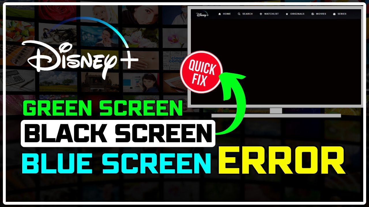 How To Fix Disney Plus Green Screen, Black Screen, Blue Screen Error ...