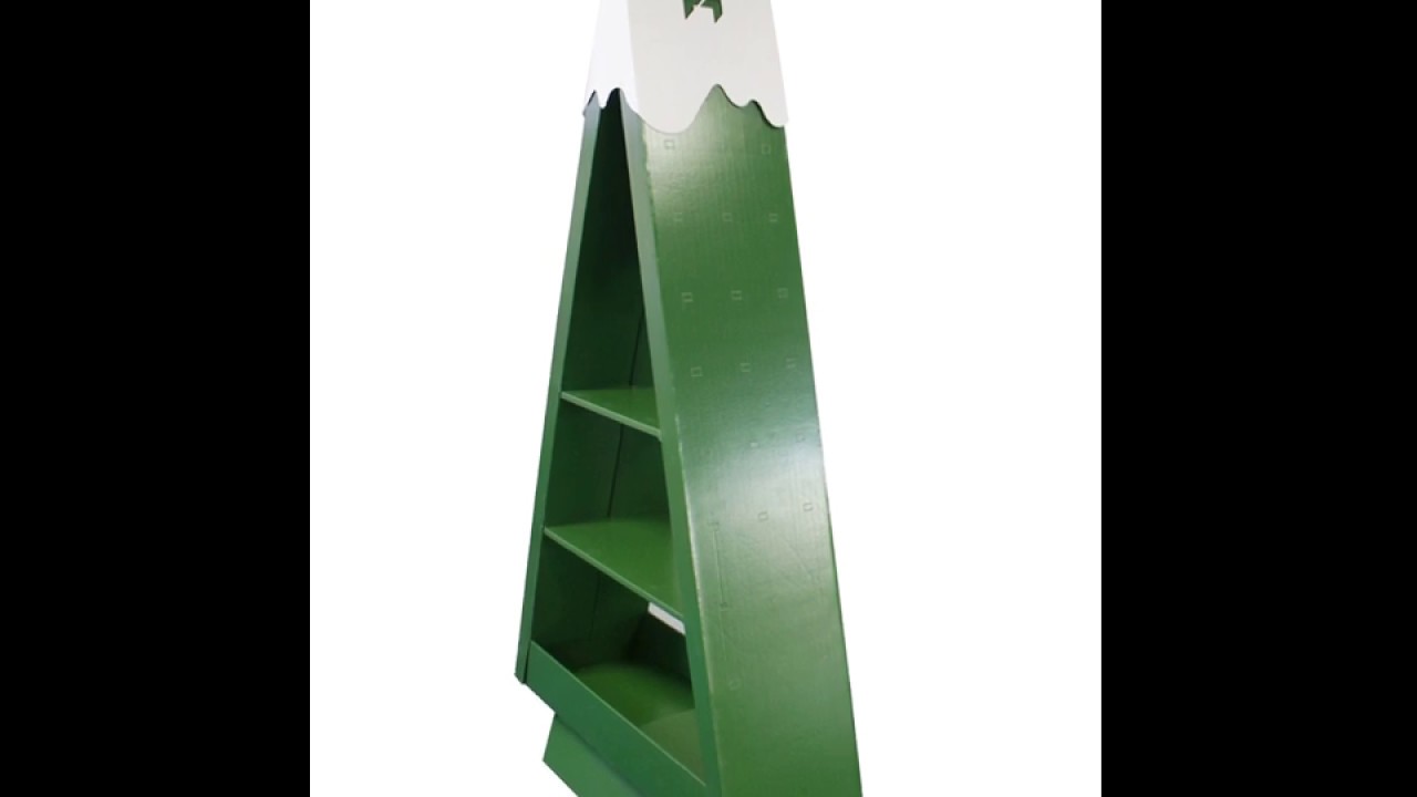 Christmas Tree FSDU--Corrugated cardboard display stand with hanging ...