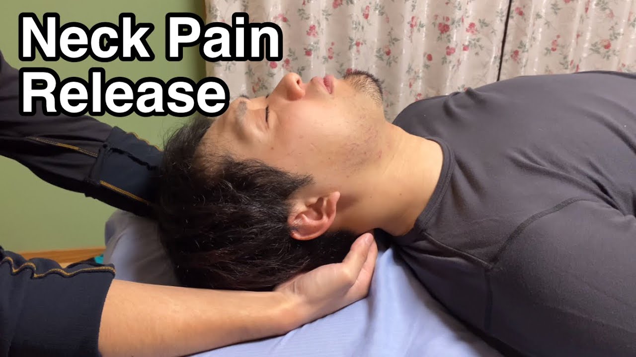 Myofascial release to relieve neck pain - YouTube