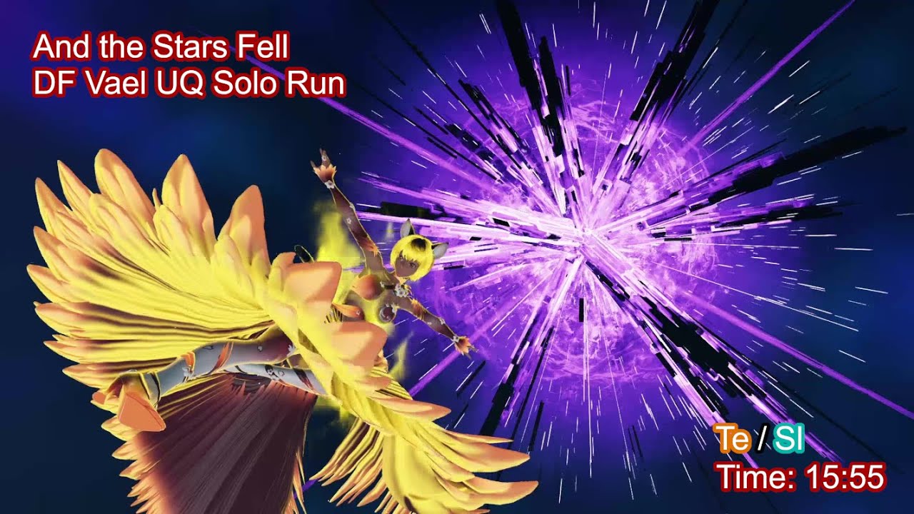 PSO2 NGS - And the Stars Fell (Dark Falz Vael UQ) Solo Run (Te/Sl. S ...