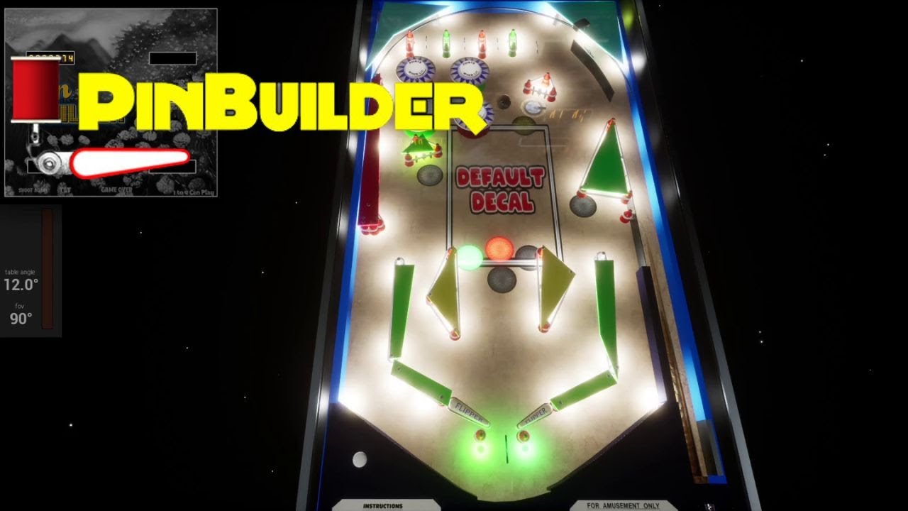 Making Pinball Tables with PinBuilder! Progress Video with Simple Logic ...
