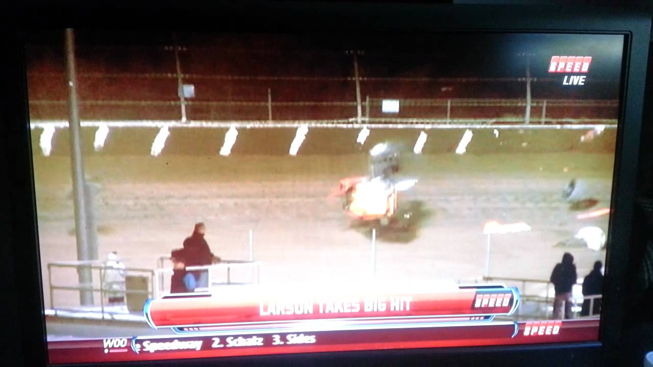 Kyle larson eldora crash - YouTube