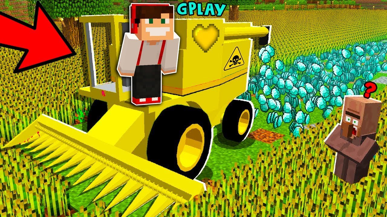 FARMER GPLAY UPRAWIA DIAMENTY NA SWOIM POLU W MINECRAFT?! - YouTube