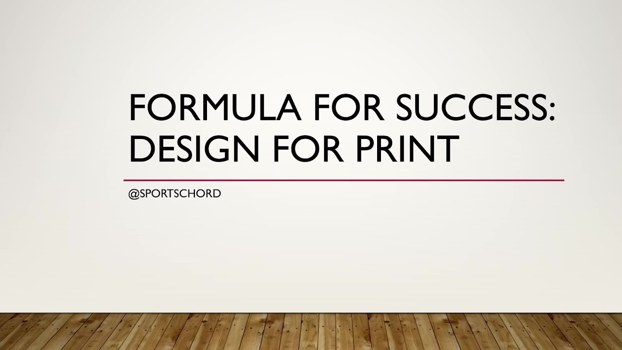 A Winning Formula: Designing Visualizations for Print - YouTube