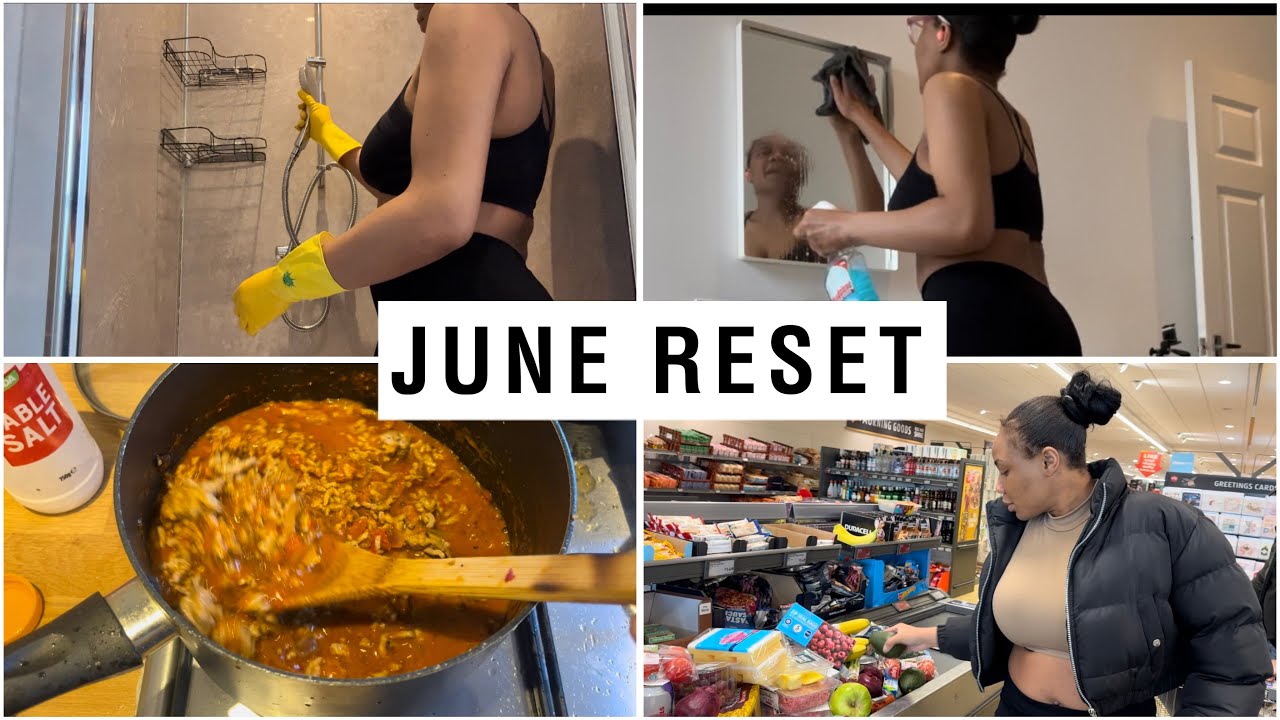 JUNE RESET VLOG | CLEANING 🧽 AND ORGANISING | grocery restock and more - YouTube