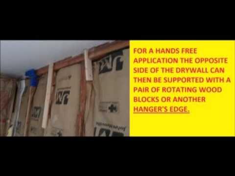 Using a rotating block with the Hanger's Edge Drywall Installation Tool - YouTube