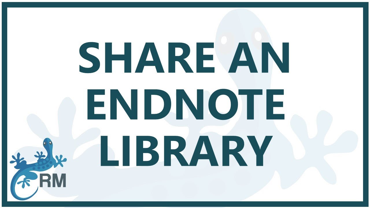 EndNote: how to share a library between collaborators - YouTube