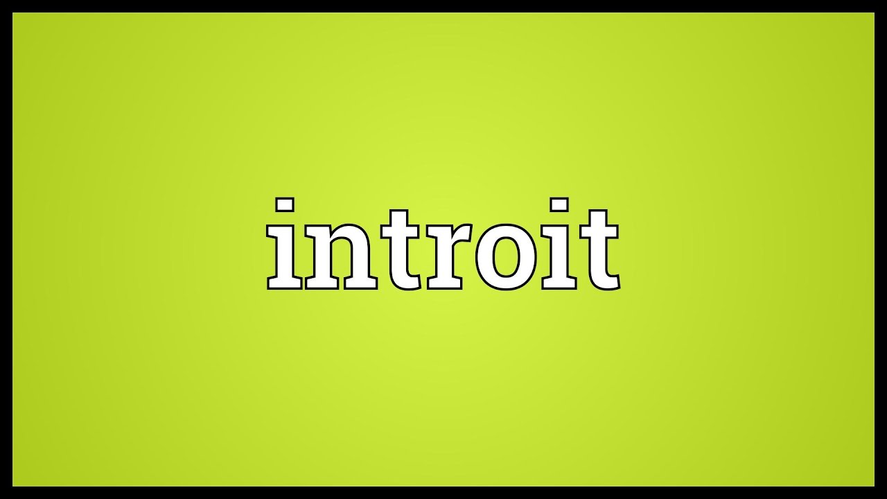 Introit Meaning - YouTube