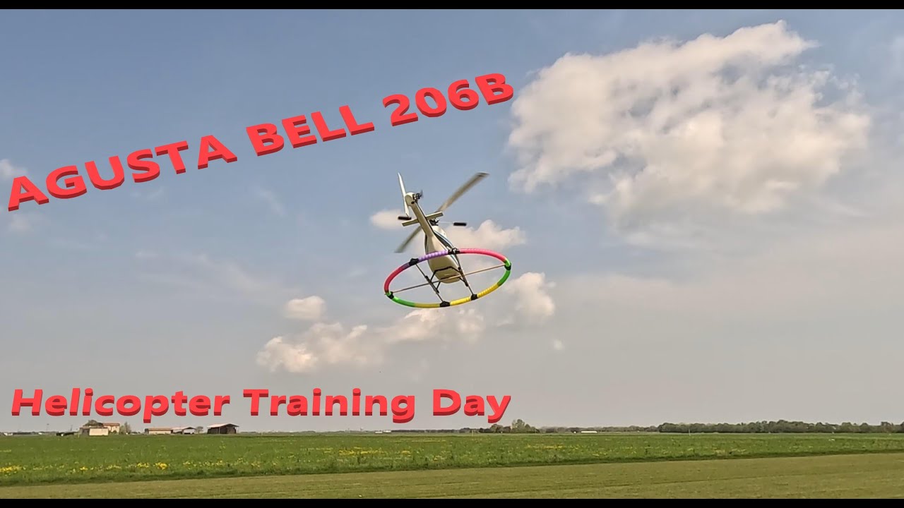 AGUSTA BELL 206B. RC HELICOPTER. FLYBAR. Helicopter Training Day - YouTube