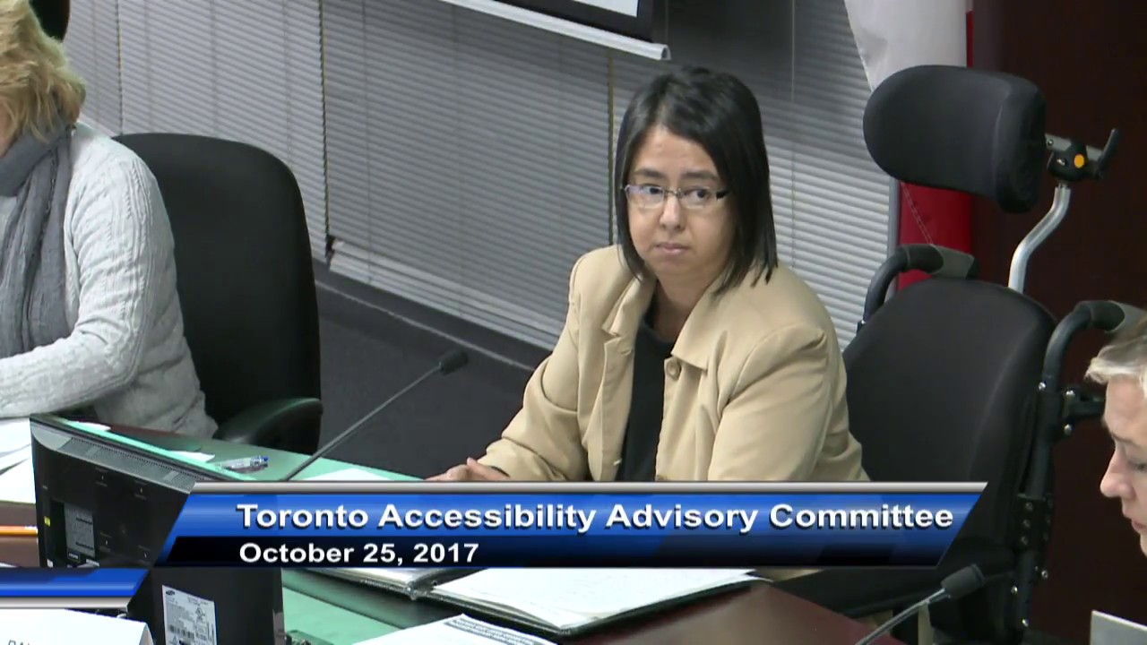 Toronto Accessibility Advisory Committee - October 25, 2017 - YouTube