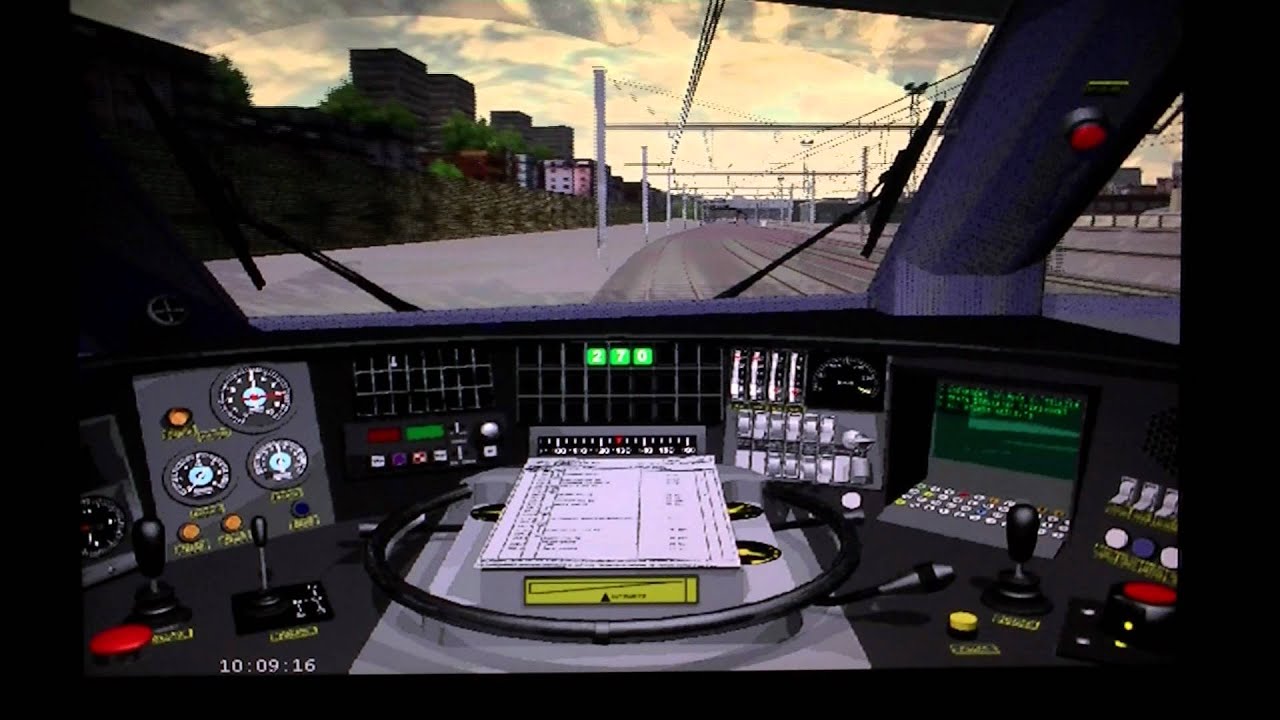 Vidéo du TGV:En cabine d'un TGV réseau de Montparnasse a Tours.(MSTS ...