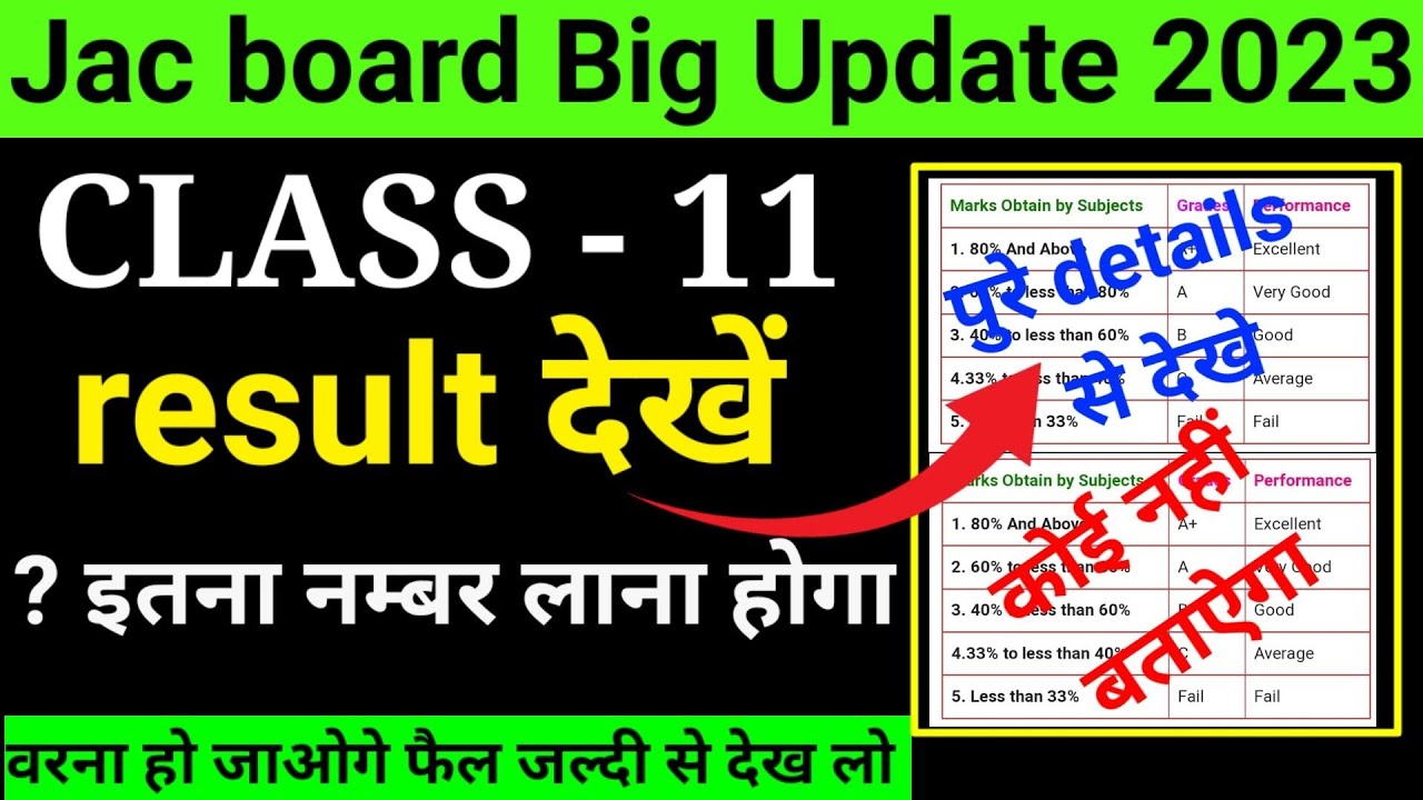 Jac board Class 11 Result 2023 ll Class 11 result 2023 इतना नंबर लाना ...