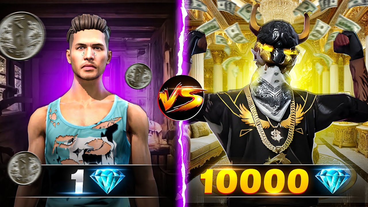 1💎 VS 10,000💎 DIAMONDS CHALLENGE IN FREE FIRE - YouTube