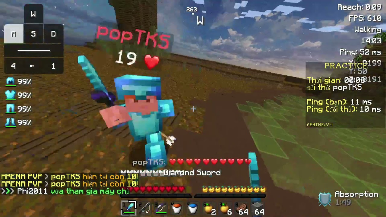 Luyện tập pvp ở server aemine - YouTube