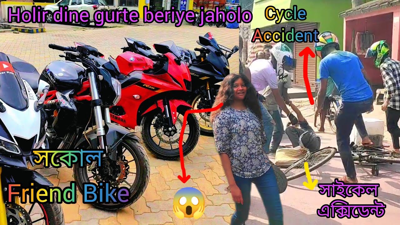 Holiko Cute Girls on My Superbike#R15v4Hot Girl ke sath Holi ...