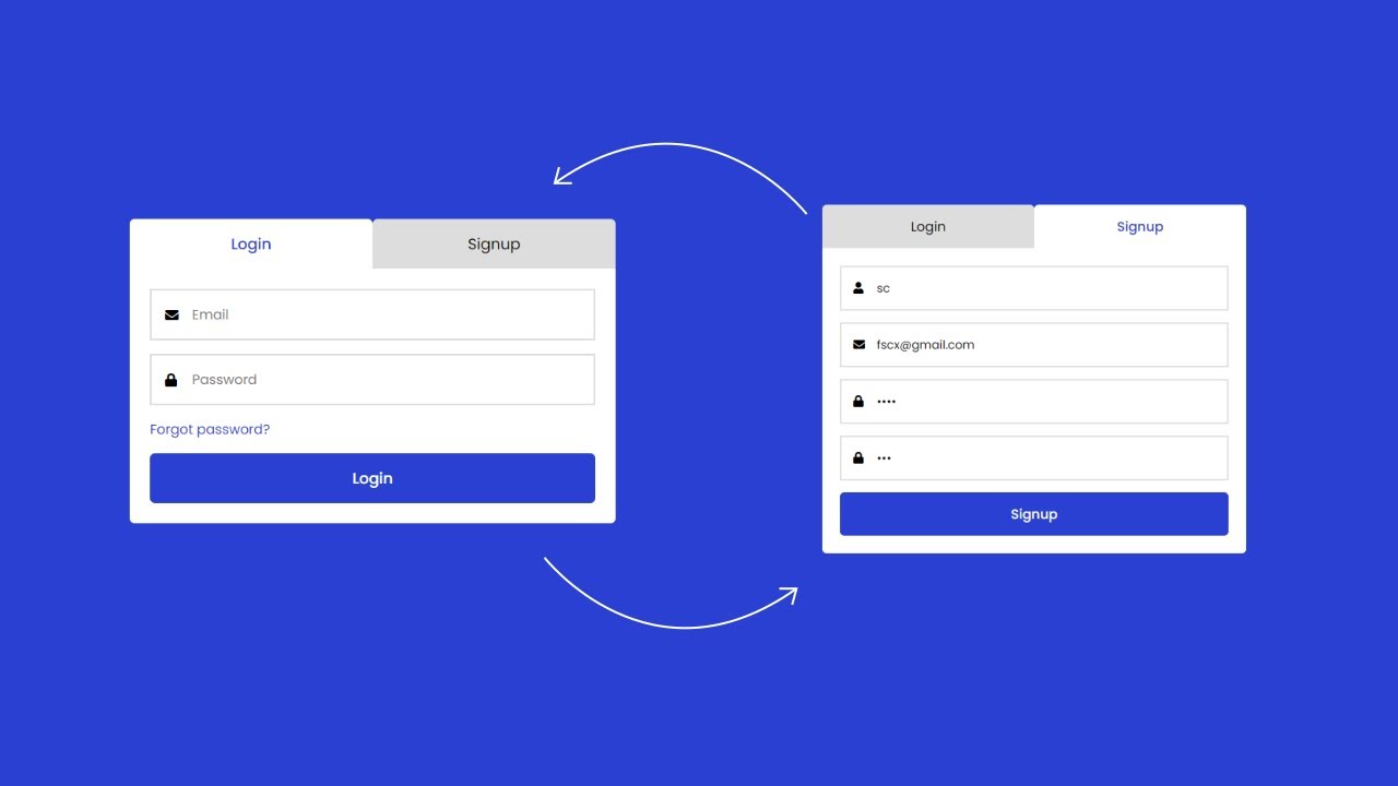Amazing Login and Signup Form - YouTube