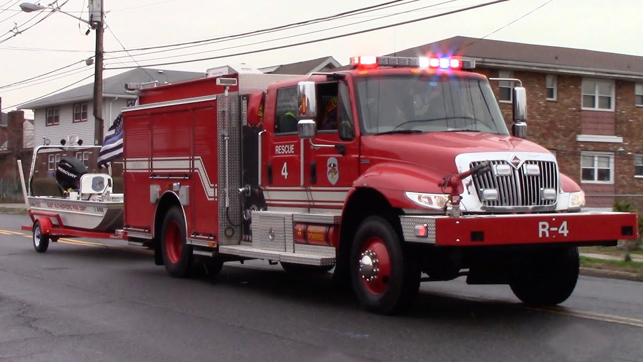 East Rutherford Fire Department Rescue 4 W Boat And TAC 1 Responding ...