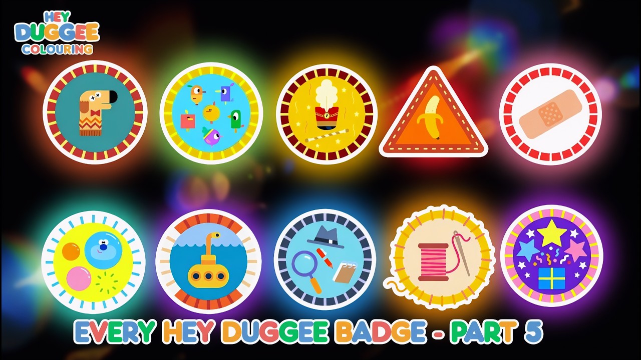 Colouring | Every Hey Duggee Badge - Part 5 - YouTube