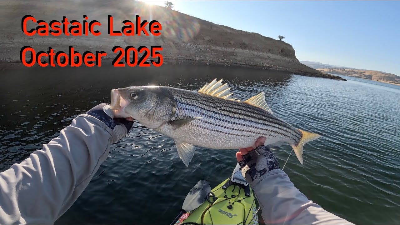 Afternoon Fishing in October - Castaic Lake Kayak Bass Fishing - YouTube