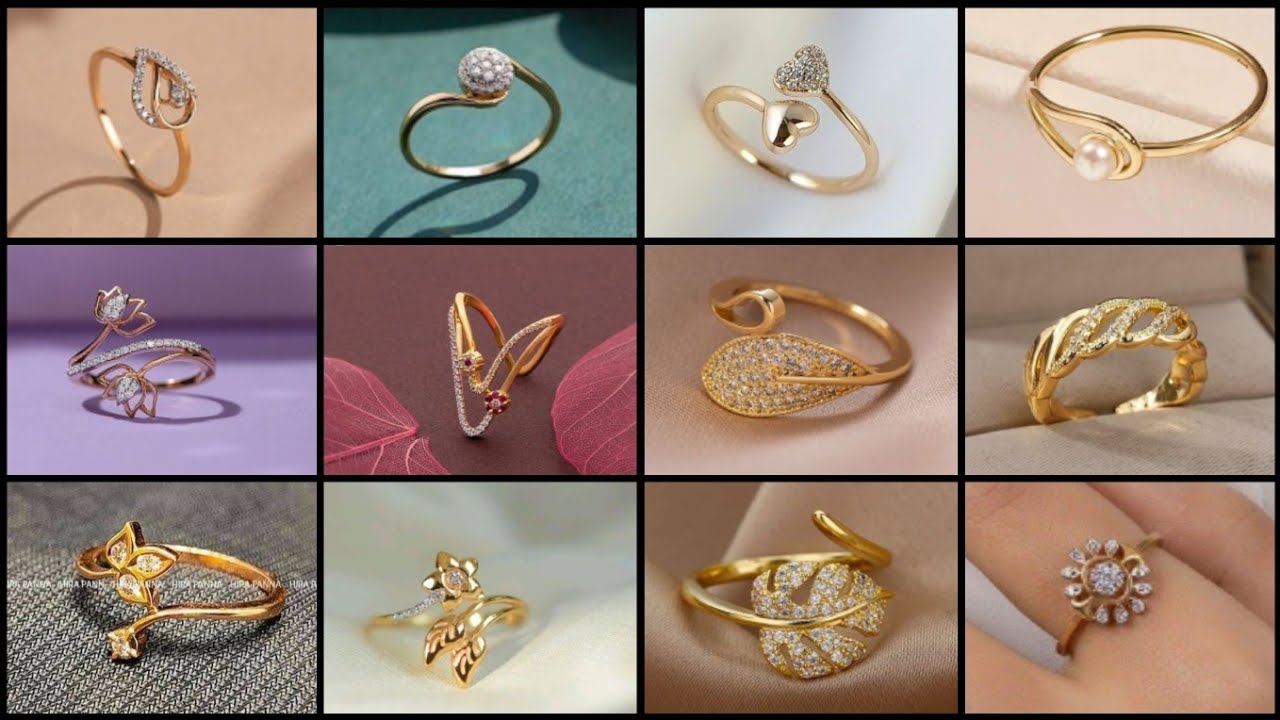 Daily Wear Gold Rings for Women | Light Weight Gold Ring Design ...