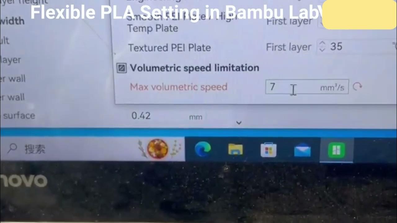 FPLA parameter setting either as TPU or as PLA for Bambu Lab P1S printer # fpla parameter ...