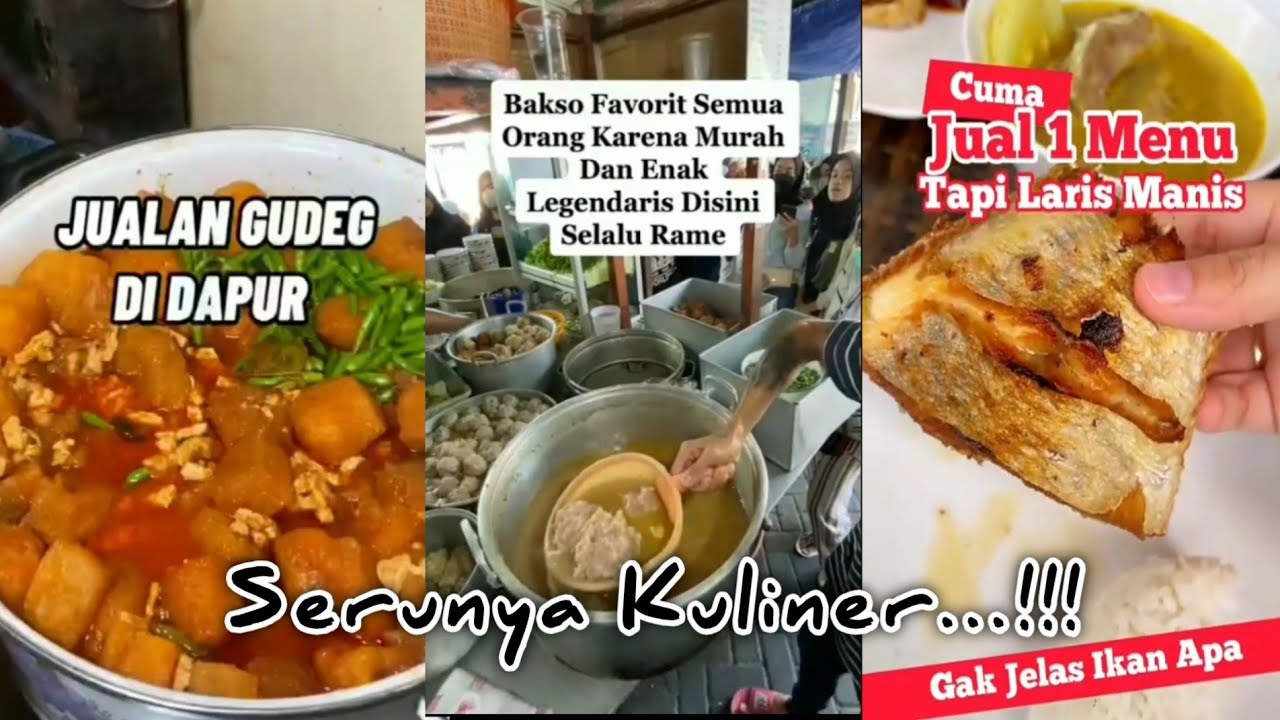 Intip Serunya Kuliner Yuk ⁉️ Makanan Jajanan Pinggir Jalan || Indonesia ...