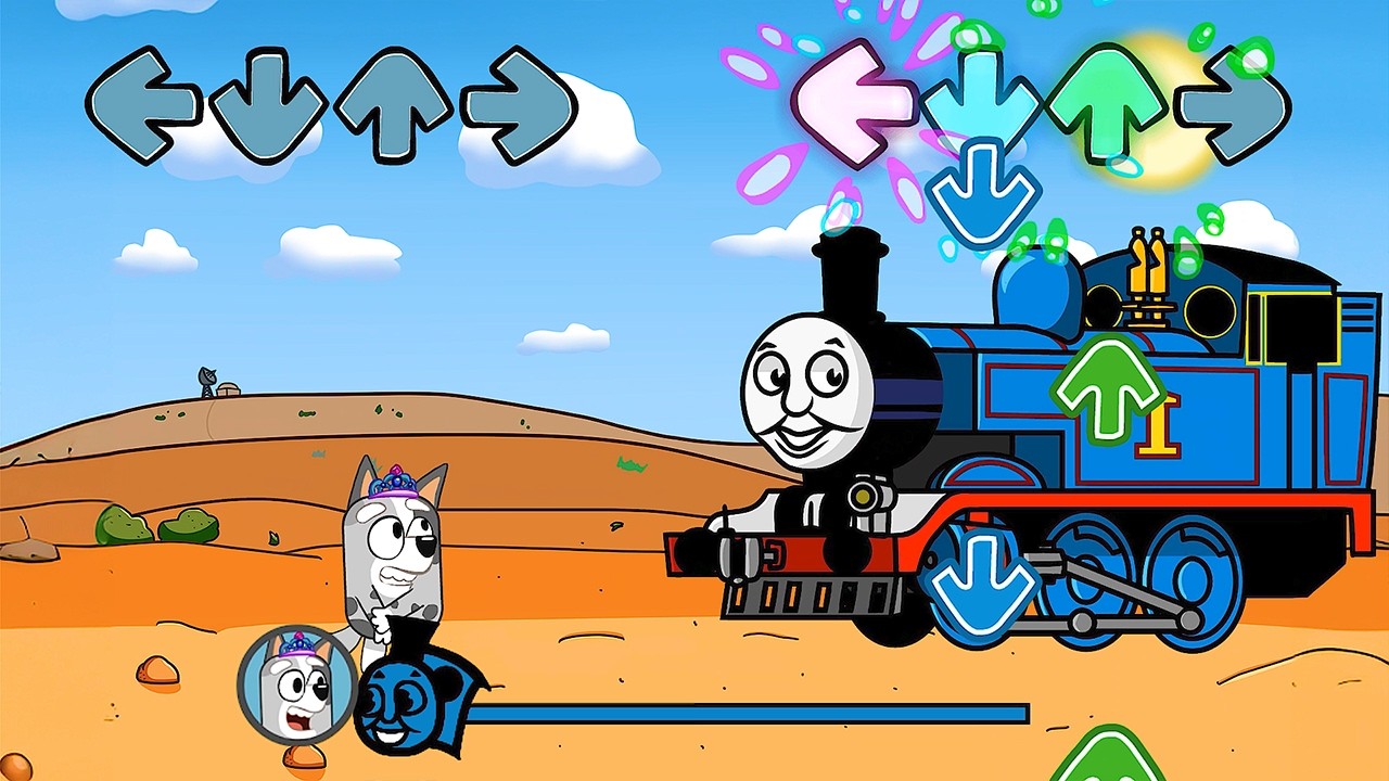 FNF All Bluey Family VS OLD Thomas Railway (D.O.O.G.) - Friday Night ...