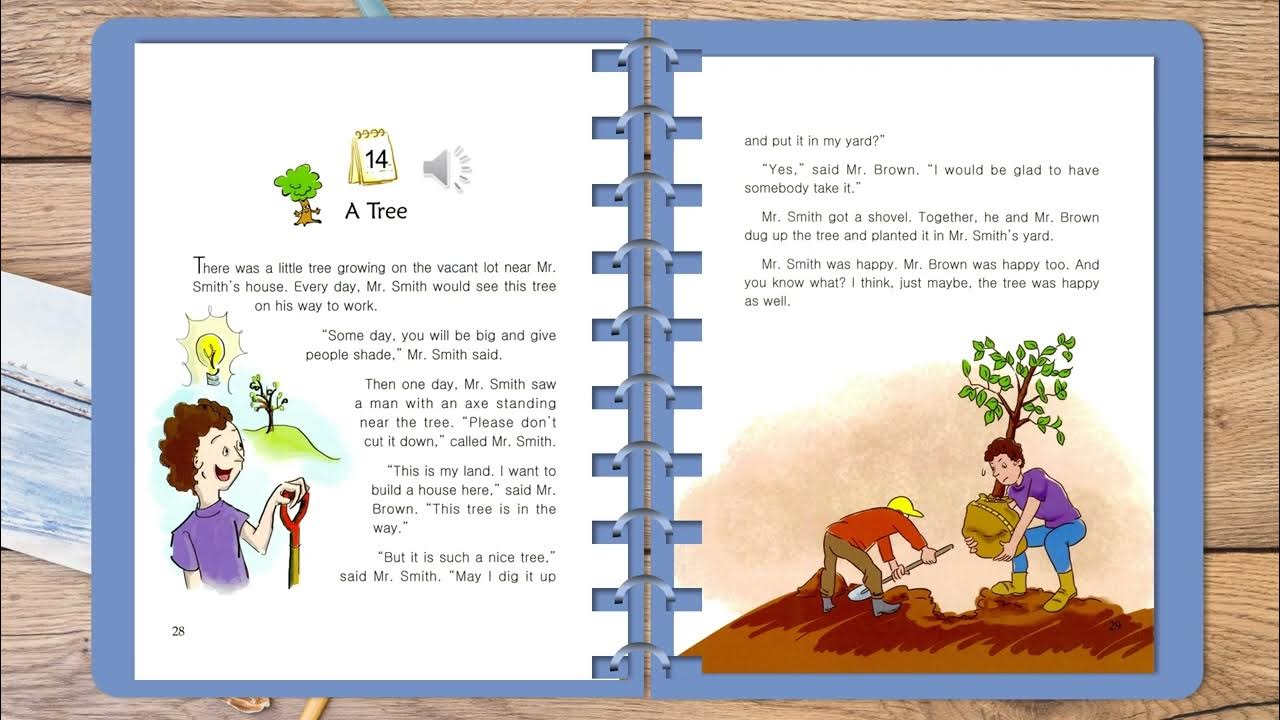 One story a day level 2 book 4 Story 14 A tree - YouTube