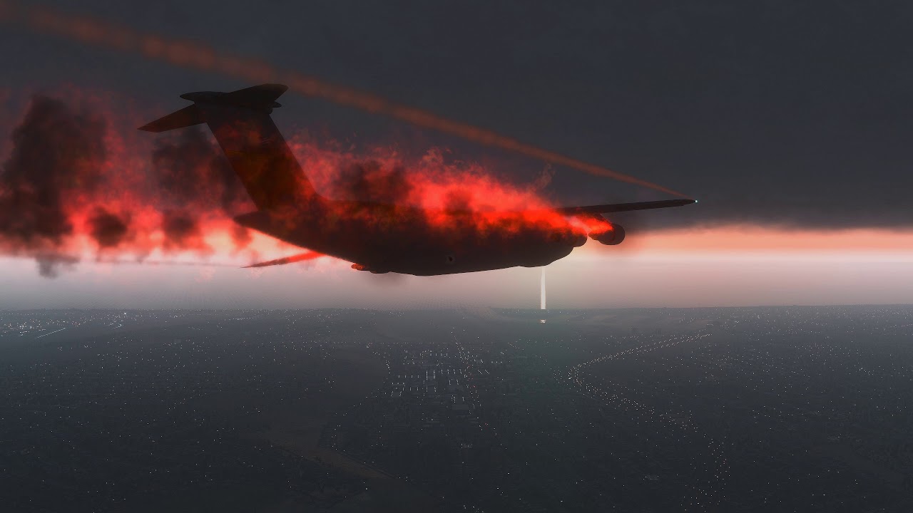 USAF C-5 Galaxy Crash after Take Off Los Angeles - YouTube