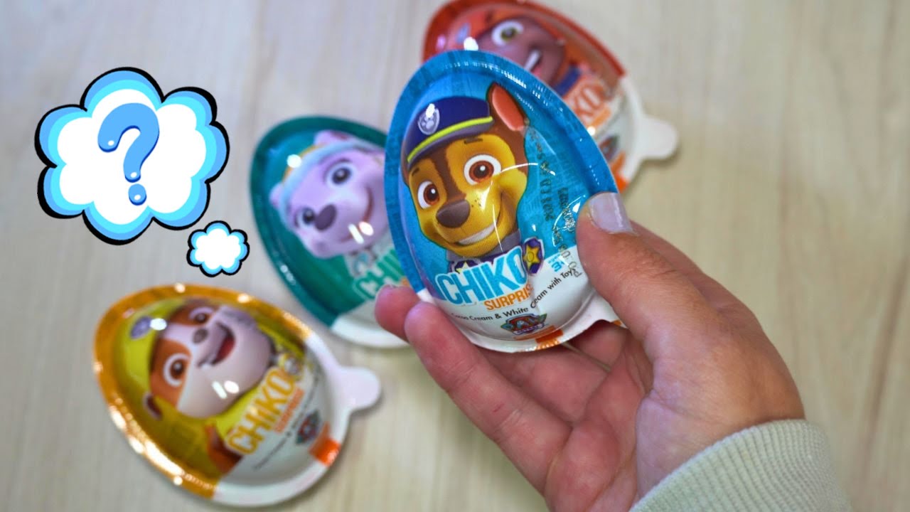 Unboxing Paw Patrol Surprise Eggs, asmr - YouTube