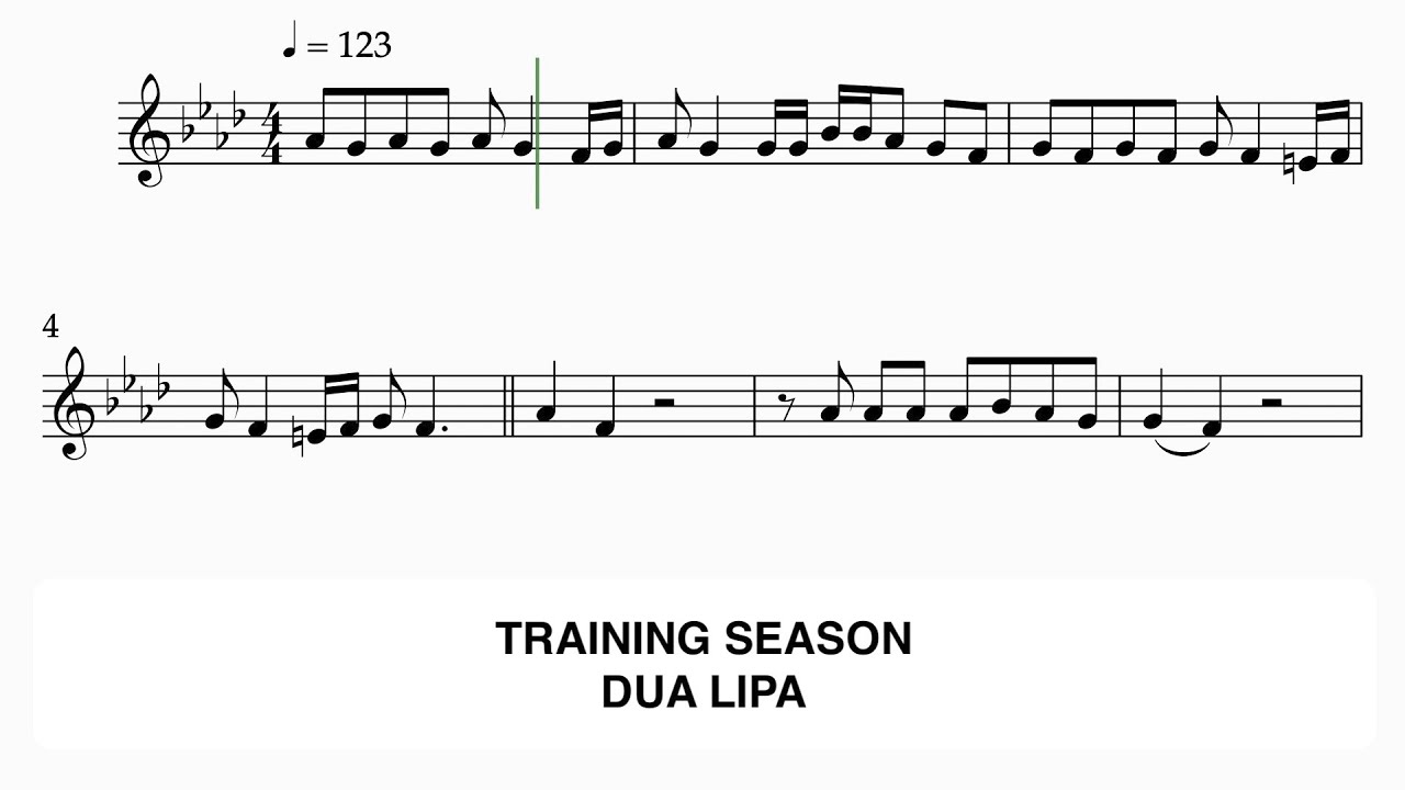 TRAINING SEASON - Dua Lipa - Violin Sheet Music - YouTube