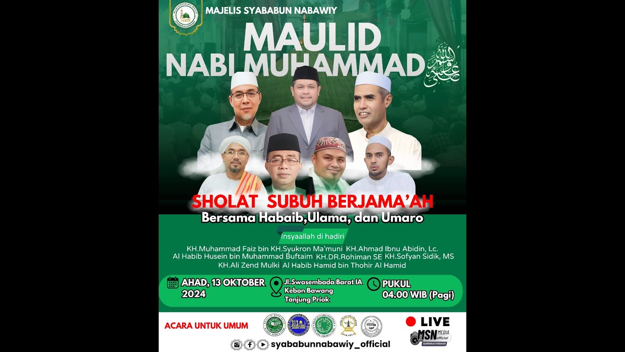 Sholat Subuh Gabungan dan Peringatan Maulid Nabi Muhammad SAW 1446 H ...