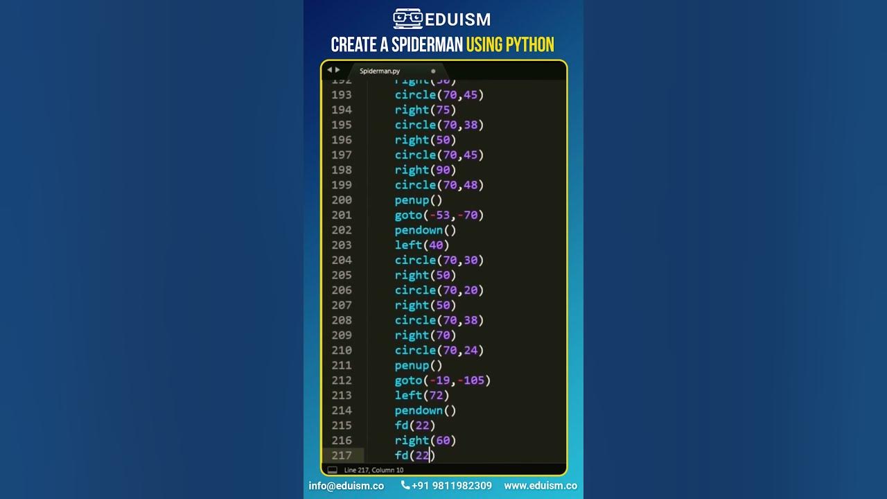 Create A Spiderman Using Python Python Java Javascript Datascience Technology 