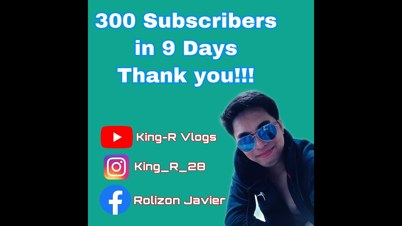 Happy 300 Subscribers within 9 Days Thank You!!! - YouTube