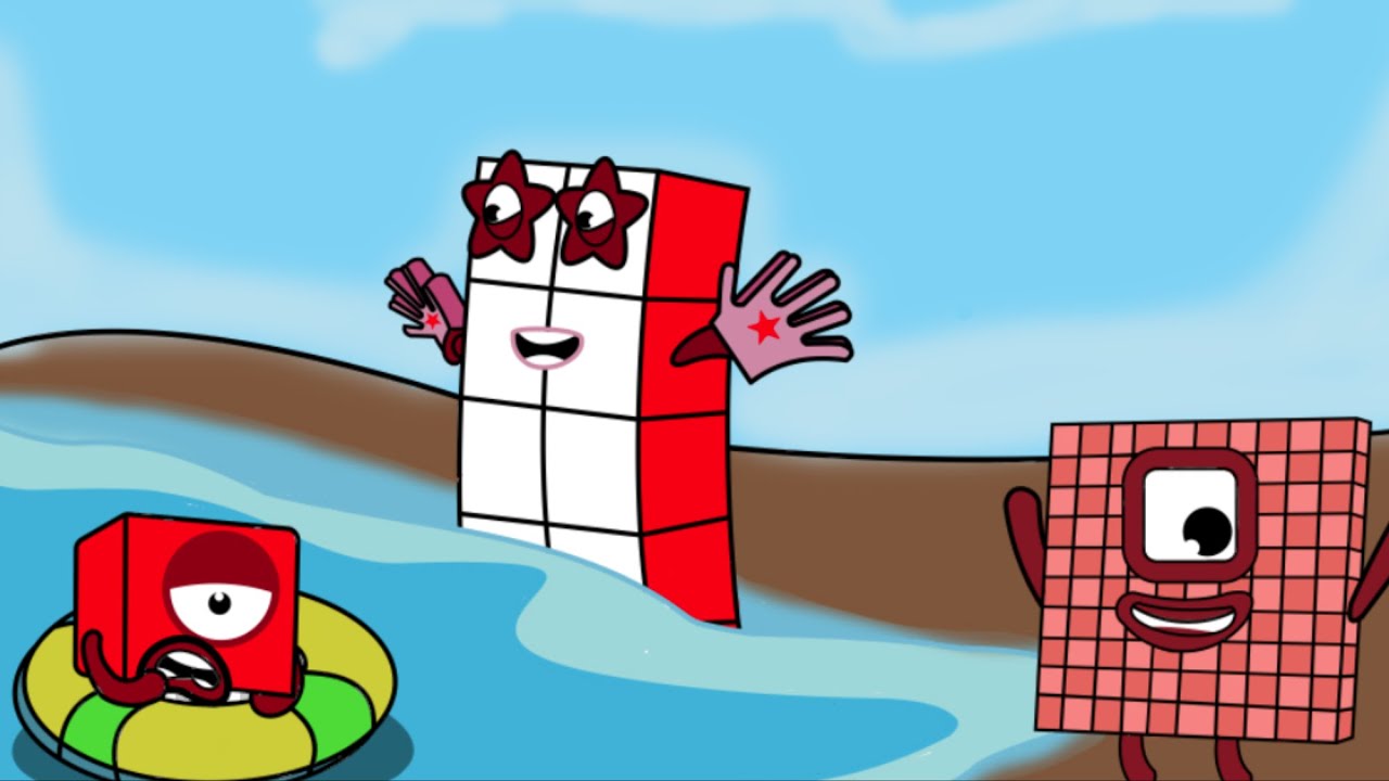 NumberBlocks 100 I want to swim, - coloring stories by fans - YouTube