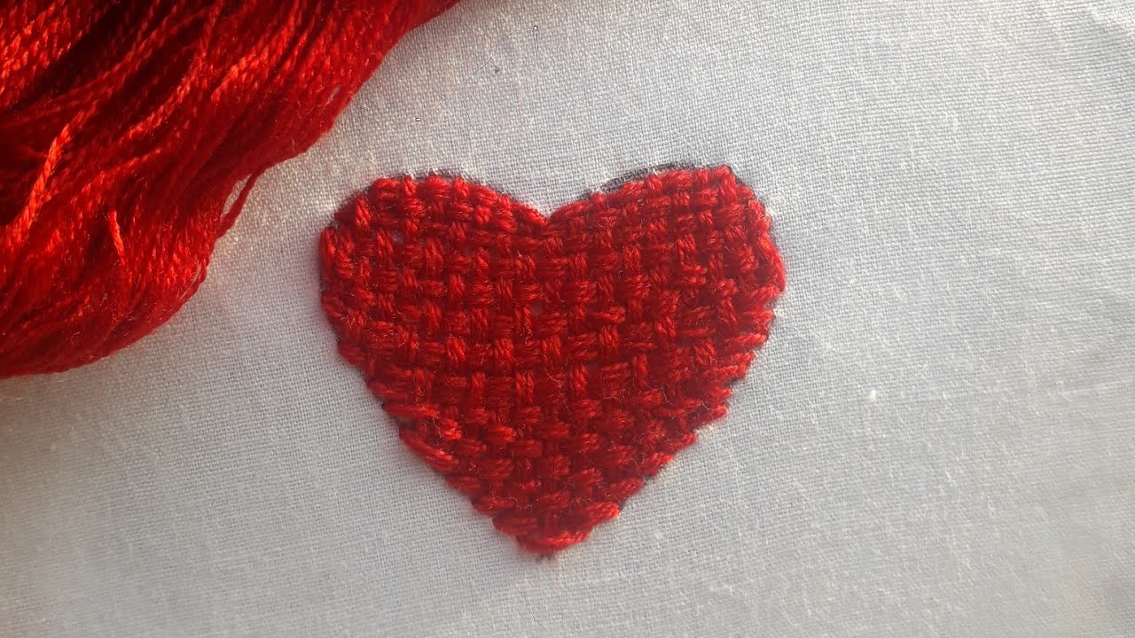 LOVE ️ design embroidery for beginners /HEART shape embroidery design ...