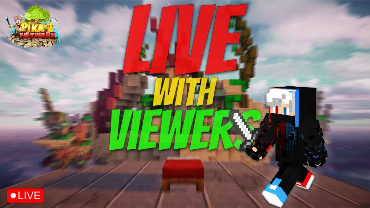 Minecraft Bedwars LIVE! Playing With Viewers On Pika Network - YouTube
