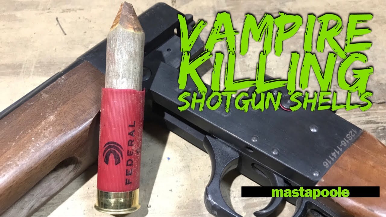 Exotic wooden stake shotgun rounds - YouTube
